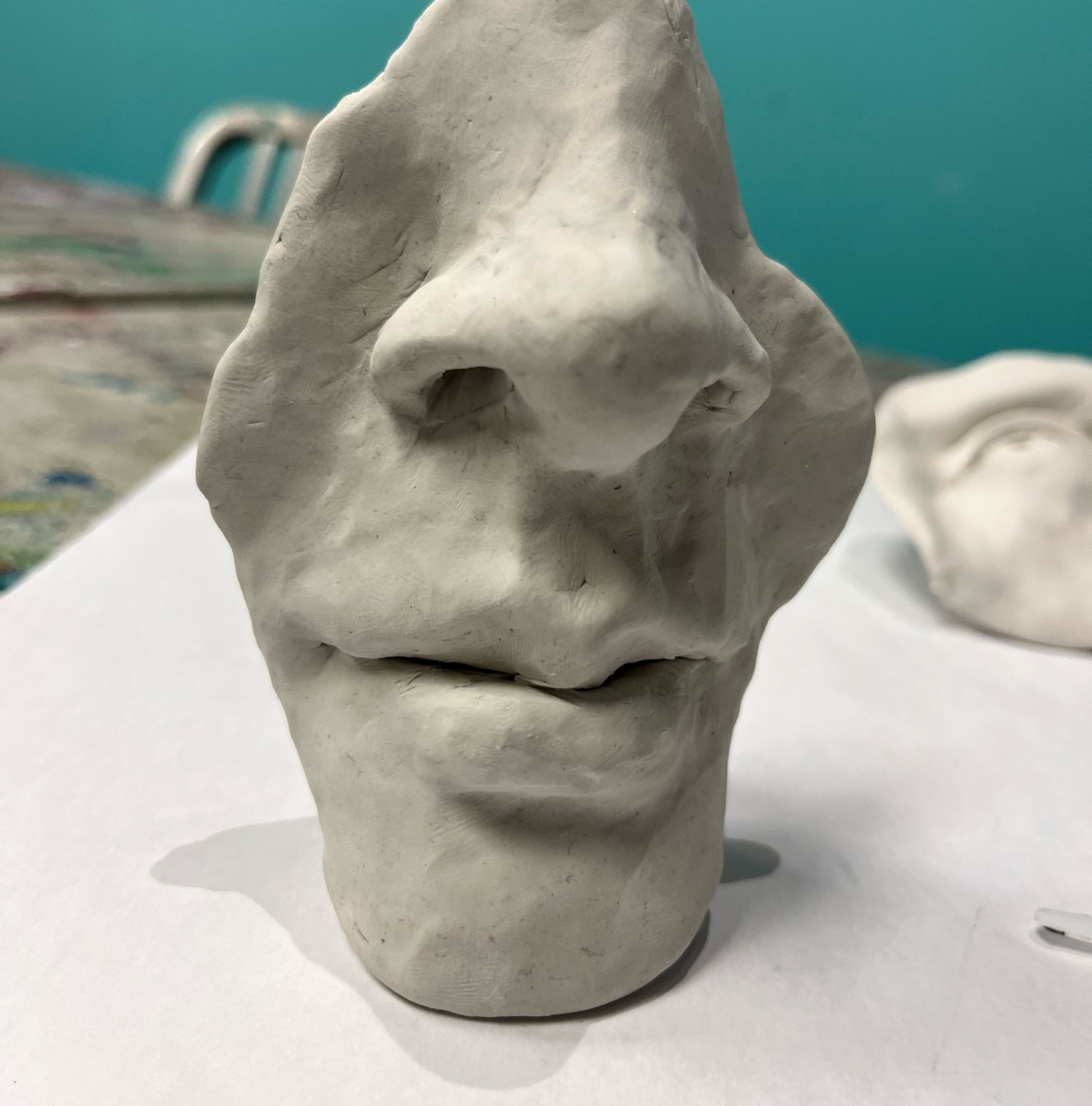 Dennas Davis: "Using oil-based modeling clay to create a 3-D scu ...