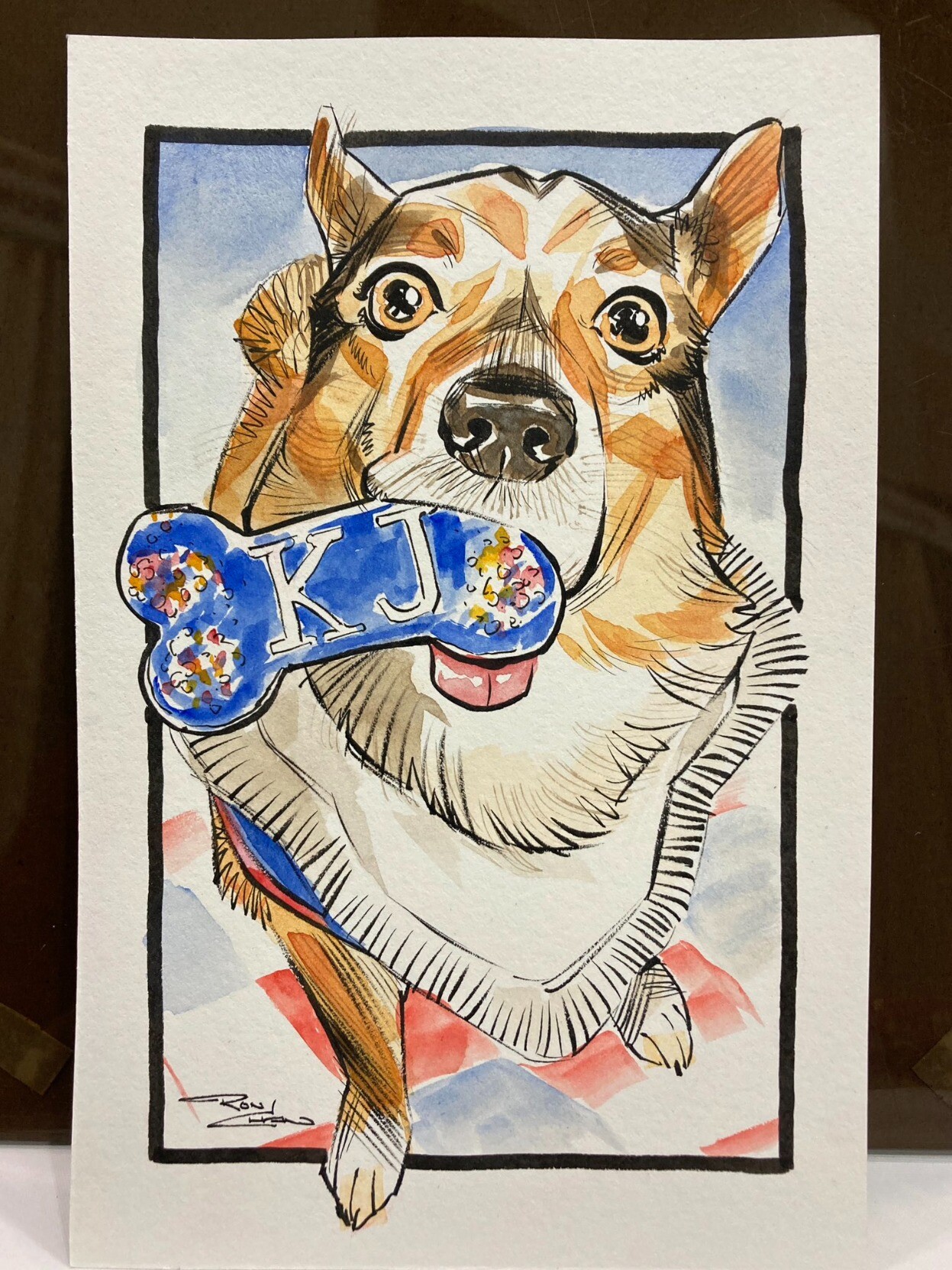 Ron Chan: "Some watercolor dog portraits I drew for people o ...