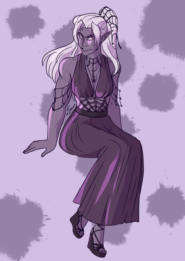 Galaxy of Gover: "Some drawings of Xune, my Drow Shadow Monk. Despi ...