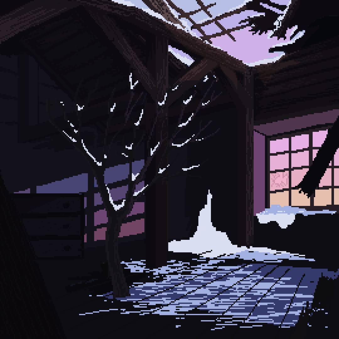 House With Broken Roof Drawing