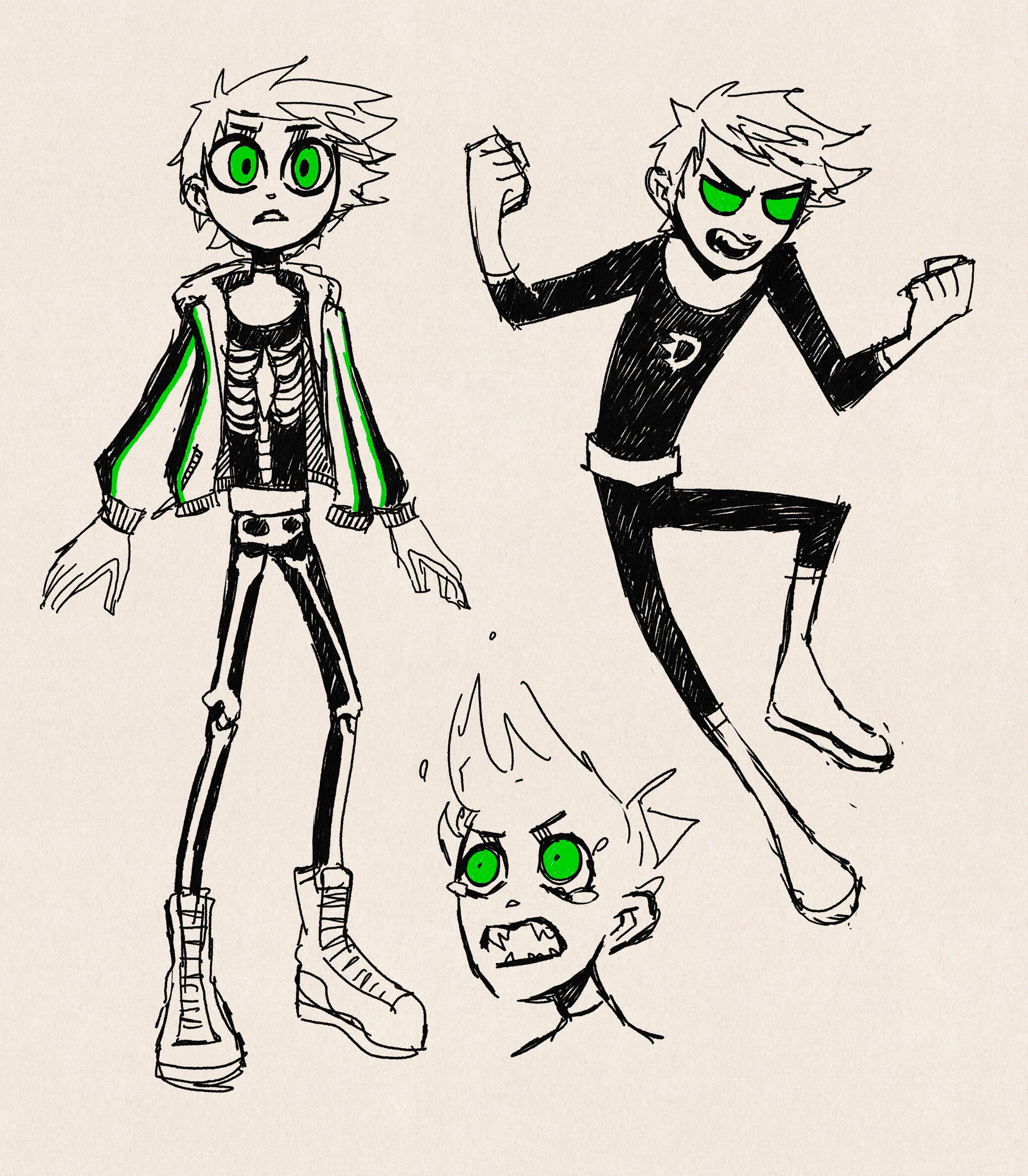 Puka ♡ 🧙 :enbiebug:: "Hice unos bocetitos rápidos de Danny Phantom :blo ...