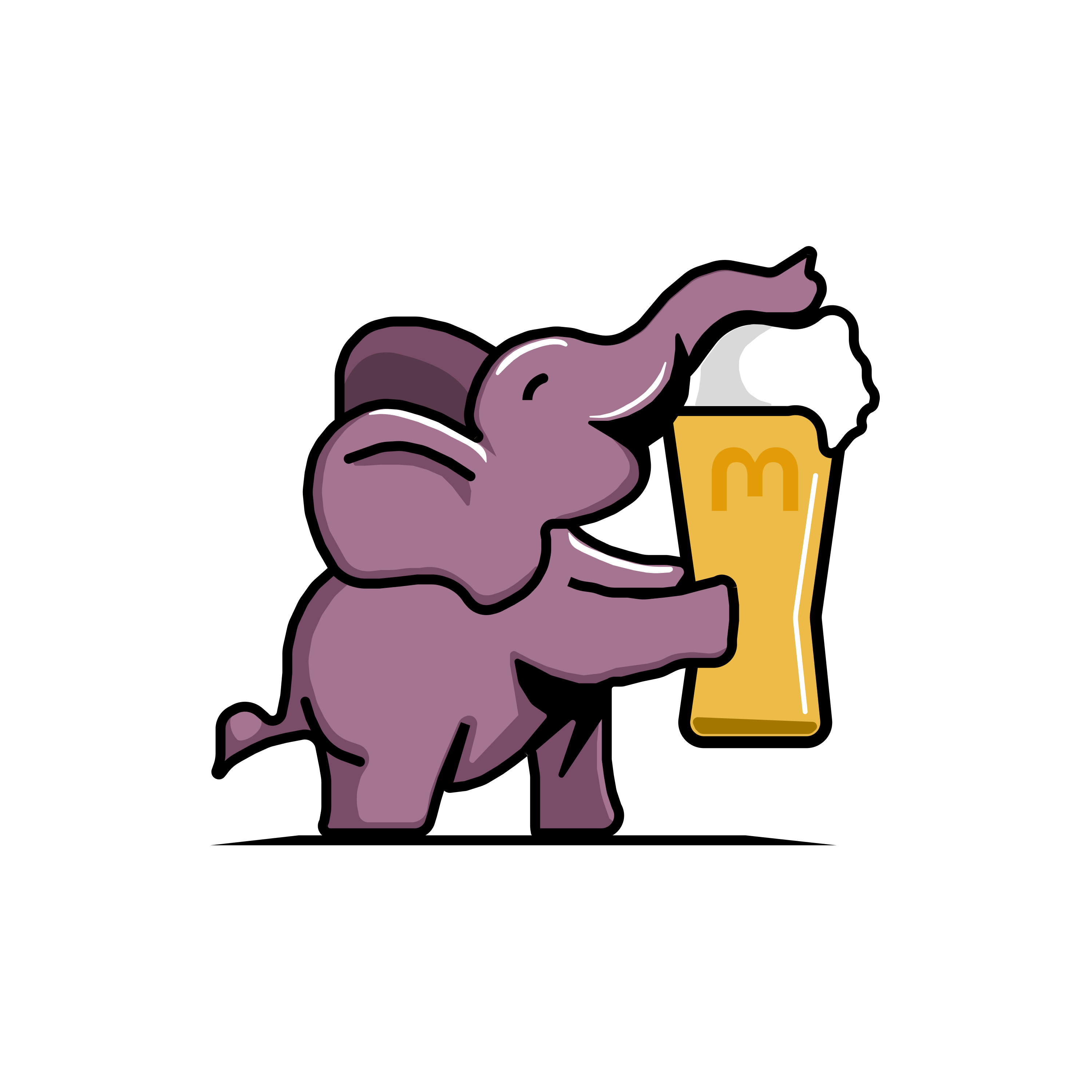 elephant drinking beer