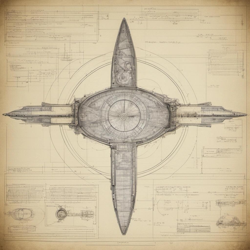 featured: a 35th century starship schematics on a computer screen ...