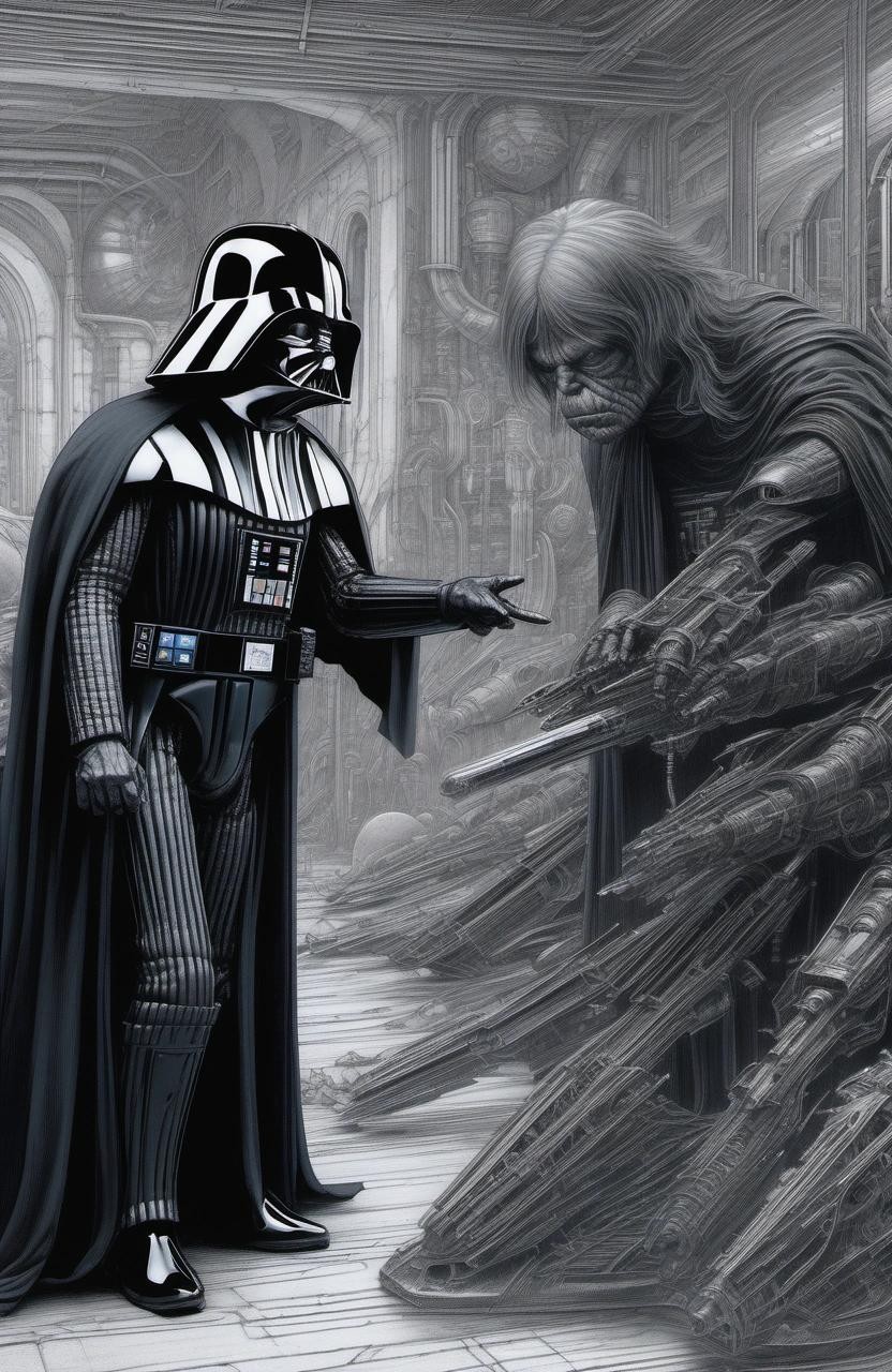 halloween: a business darth vader pointing angrily at luke skywalker ...
