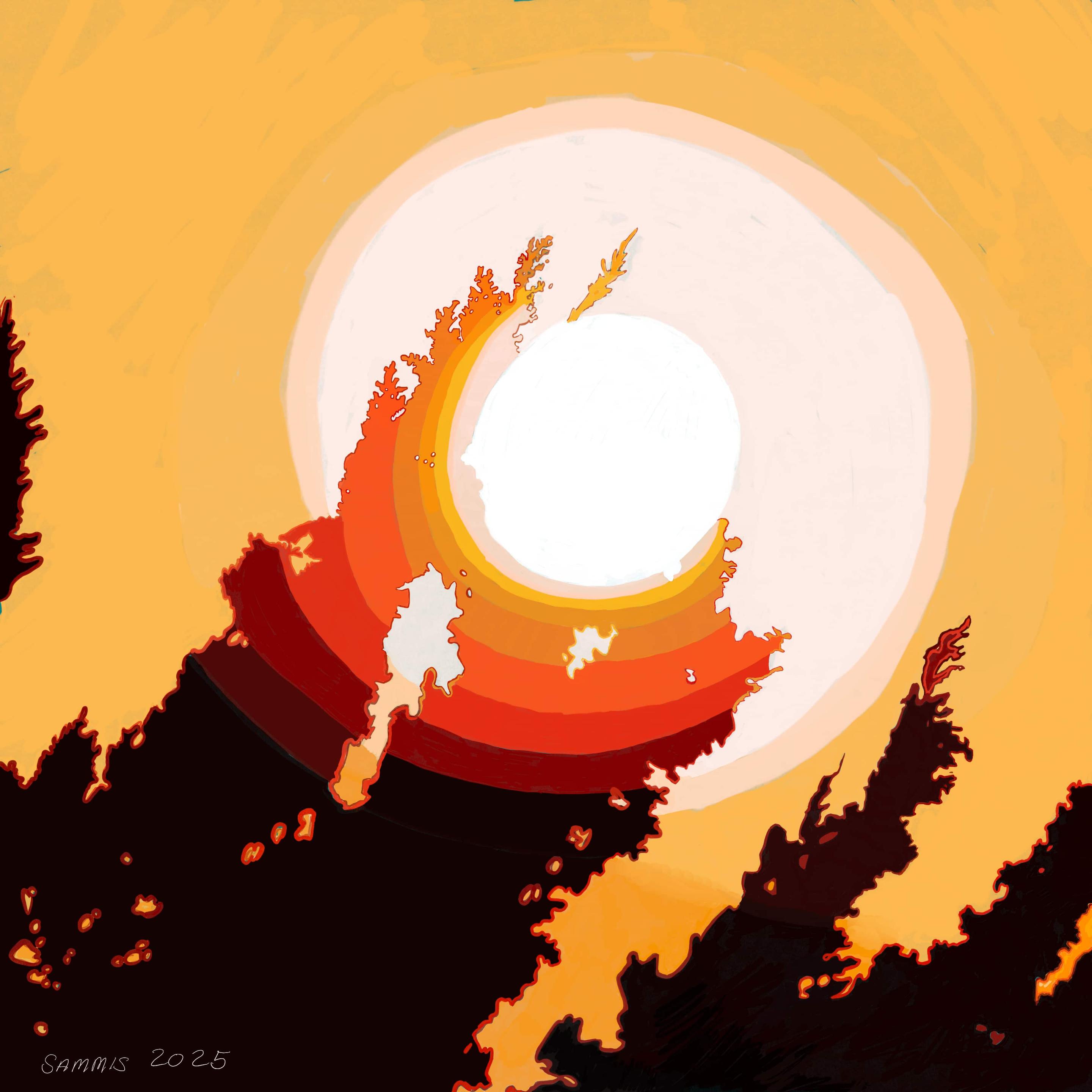 Sarah Sammis: "Juniper Sun is another digital redraw of a 2020 s ...