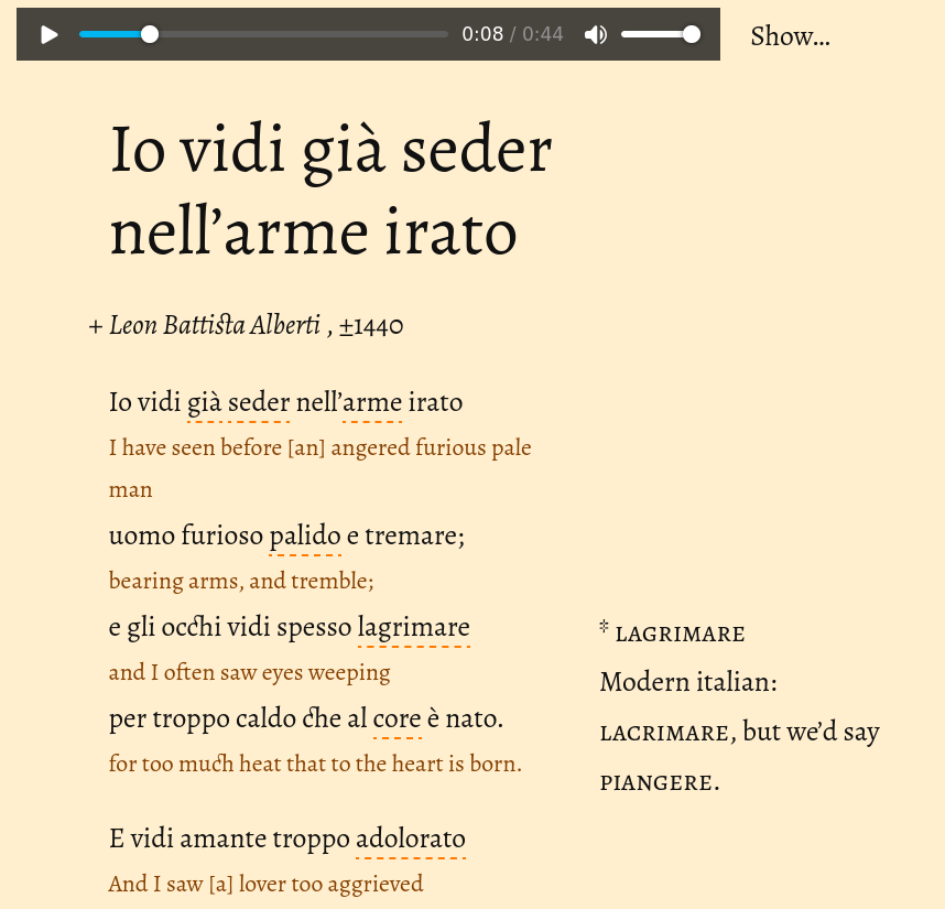 Italian Love Poems